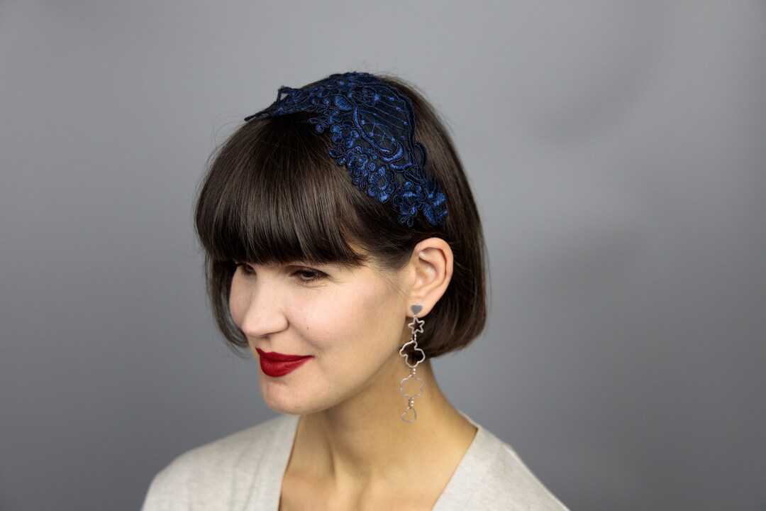 Blue / Royal Blue / Navy Blue Bridesmaid Evening Headband Tiara Diadema ...