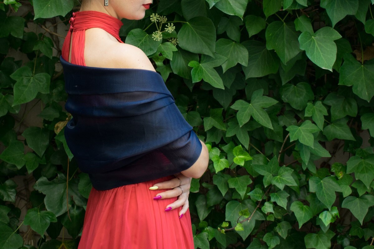 Navy Wrap Navy Shawl Navy Bolero Navy Shrug Sheer Wrap Sheer Blue Shrug ...