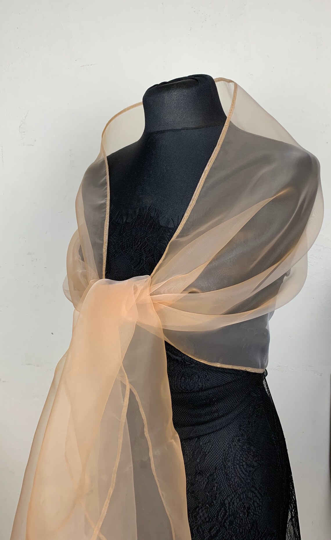 Light Organza wrap shawl bolero Winter wedding 200 cm | Etsy