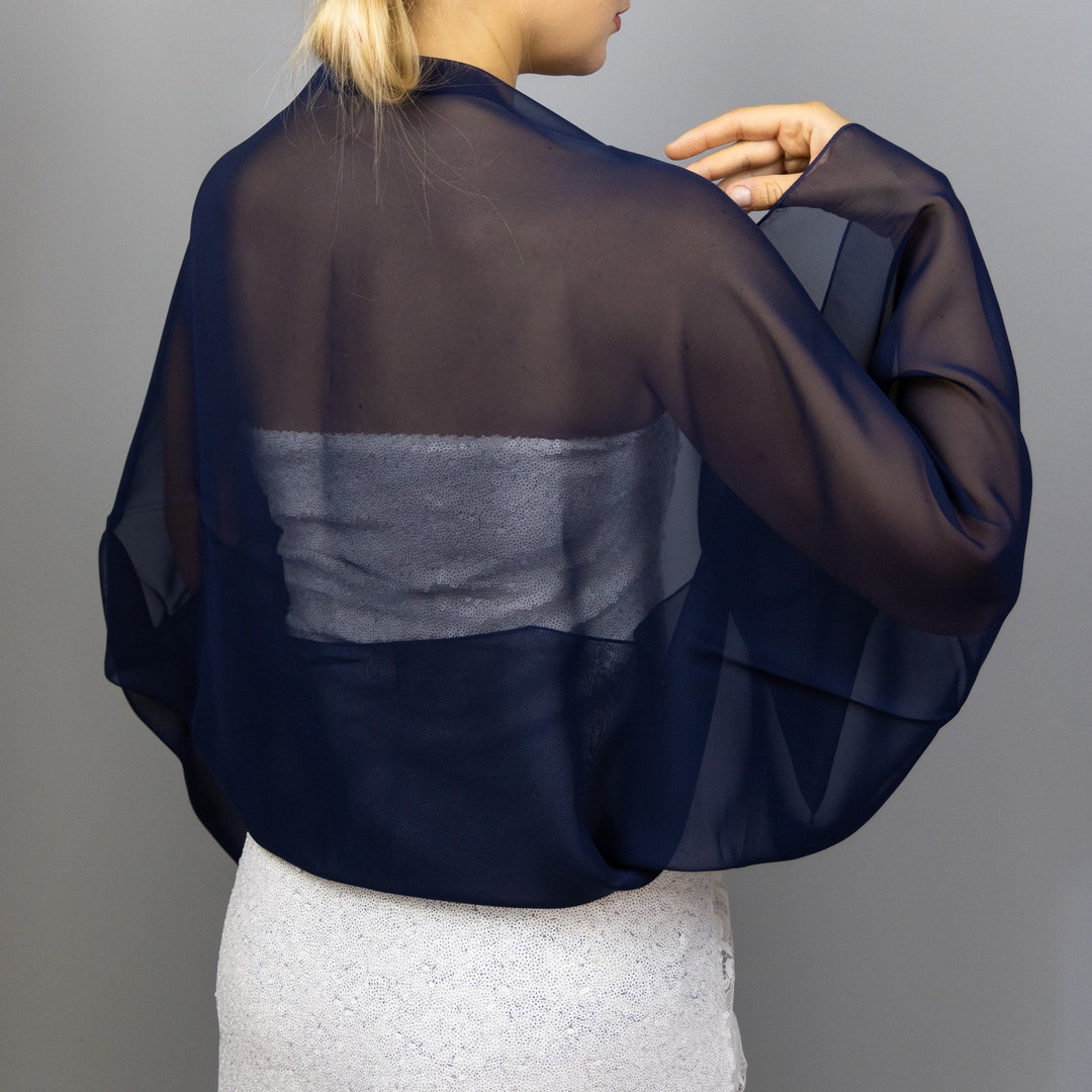 Navy Wrap Navy Bolero Navy Blue Shrug Navy Blue Wrap Sheer Blue Shrug ...