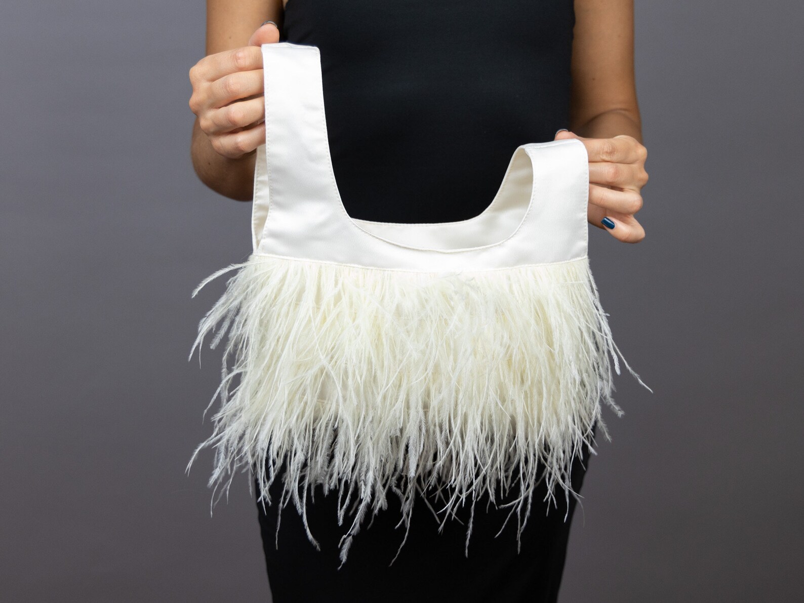 Japanese Knot Bag Black Feathers Purse Black Clutch Black Evening Bag ...