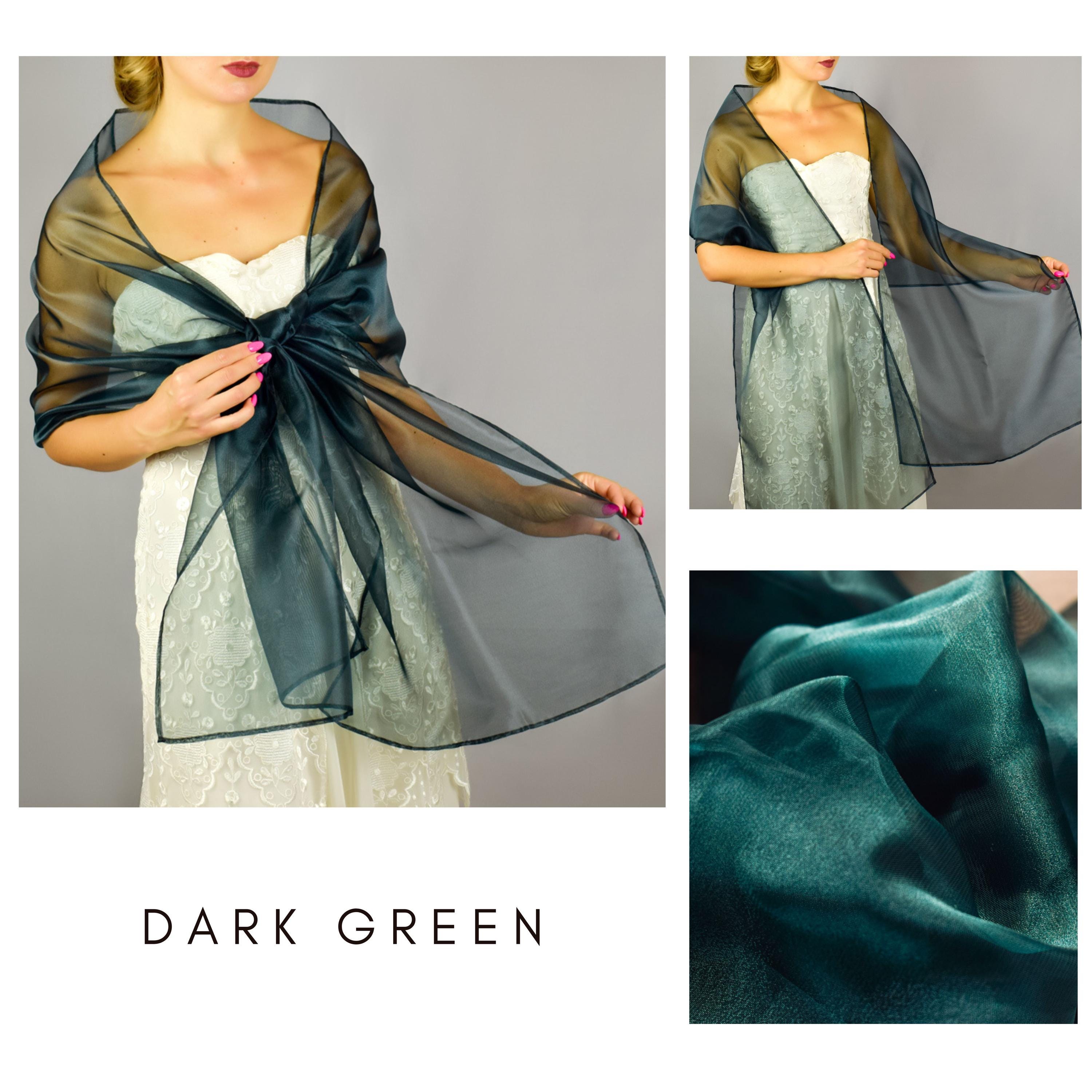 Olive Green Organza Wrap Olive Sheer Shawl Olive Shawl Olive Scarf ...