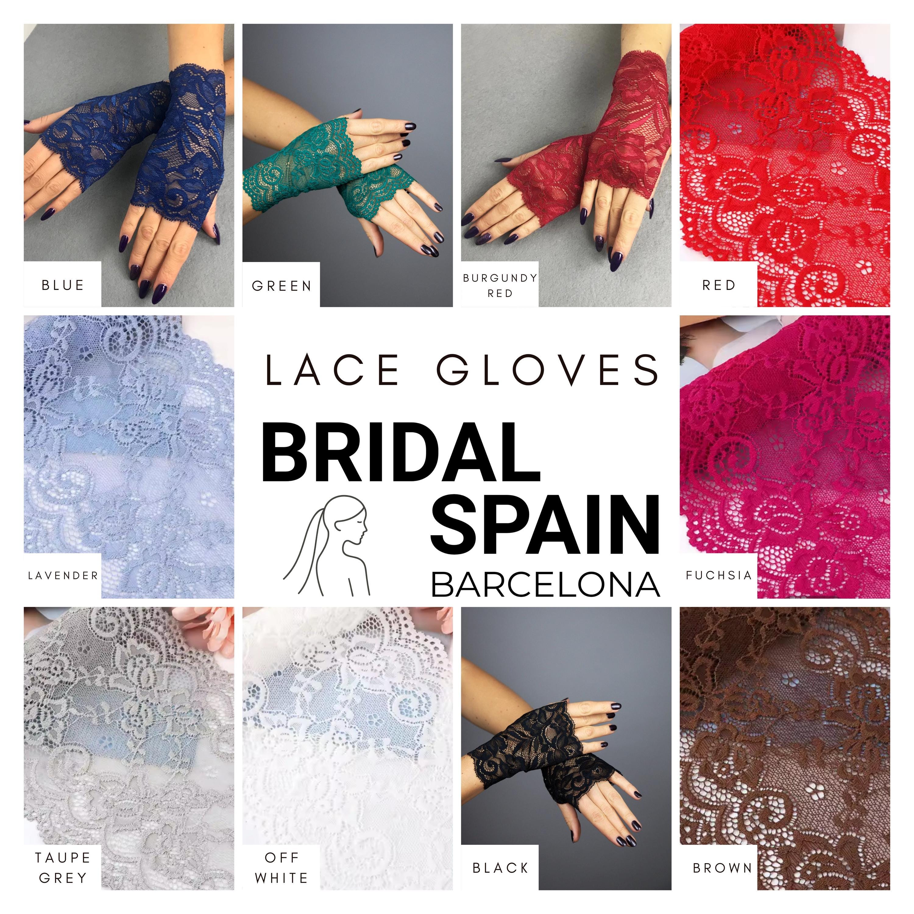 Elegant Fingerless Gloves Lace Gloves, Lace Black Gloves, Prom Gloves ...