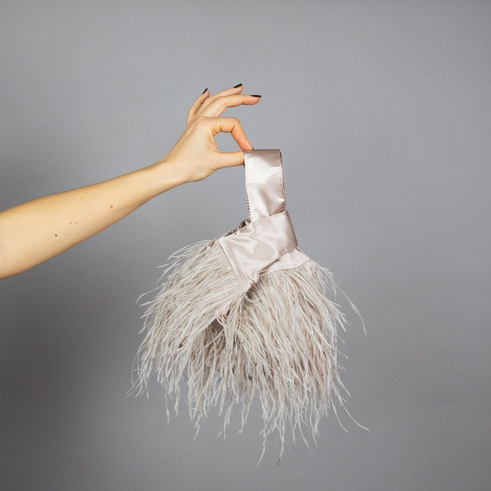 Japanese Knot Bag Black Feathers Purse Black Clutch Black Evening Bag ...