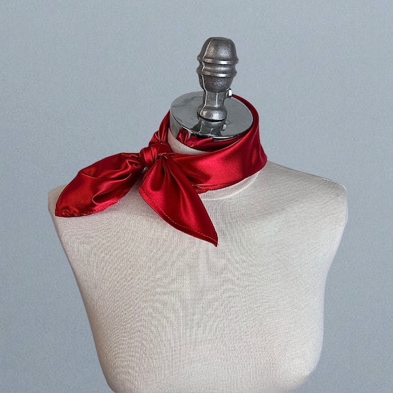 Ladies red neck scarf store