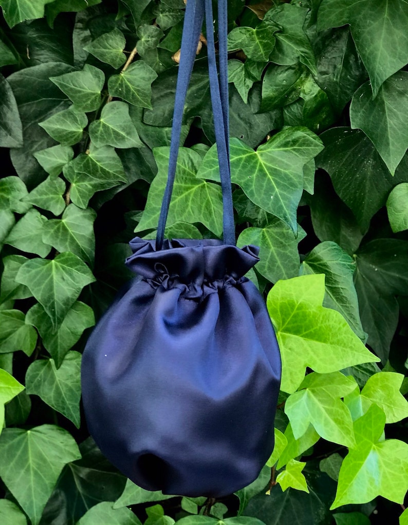 Elegant Bag Purse Navy Blue Wedding Spring Summer Satin Purse - Etsy