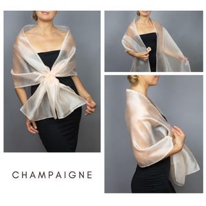 Gold Organza Wrap Gold Pull Through Wrap Gold Shawl Gold Bridesmaid ...