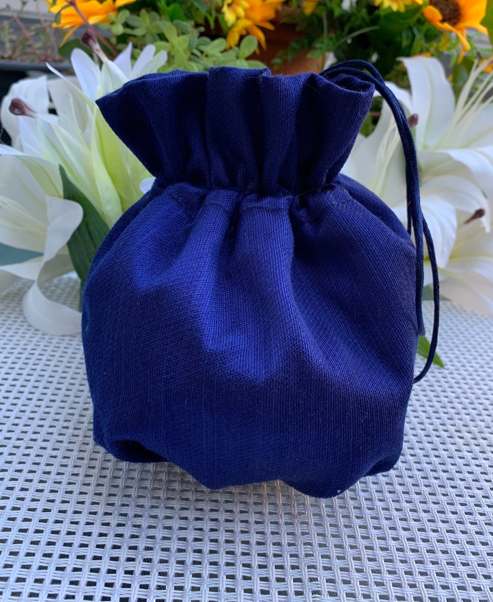 Elegant bag purse navy blue wedding heavy silk purse lining | Etsy