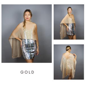 Gold Capelet Gold Shrug Gold Greek Style Wrap Sheer Greek Cape Sheer ...