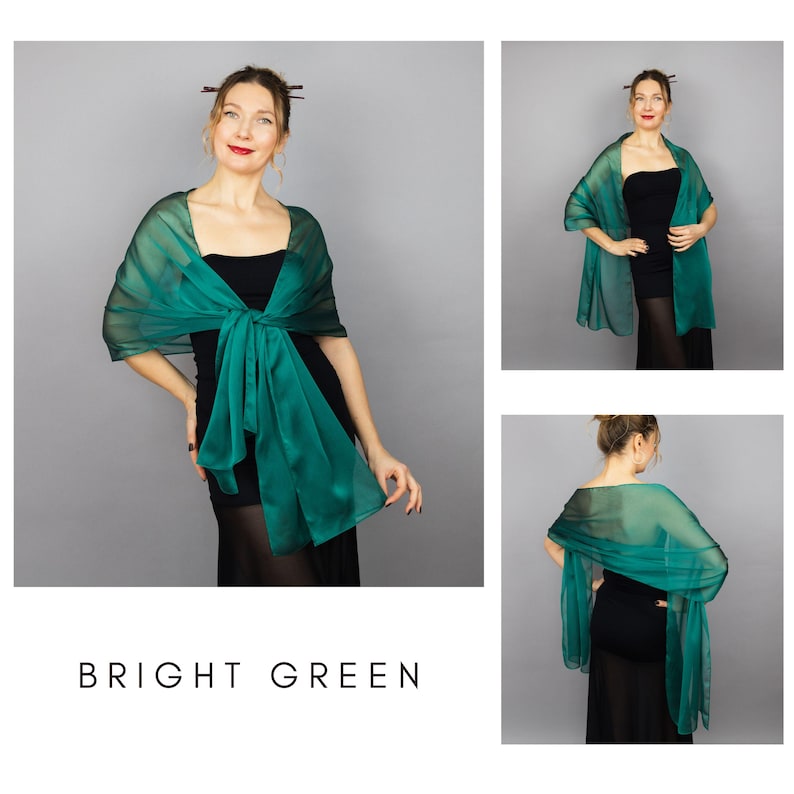 Bright Green Wrap Green Shawl Bolero Bridesmaids Gift Wrap Wedding ...
