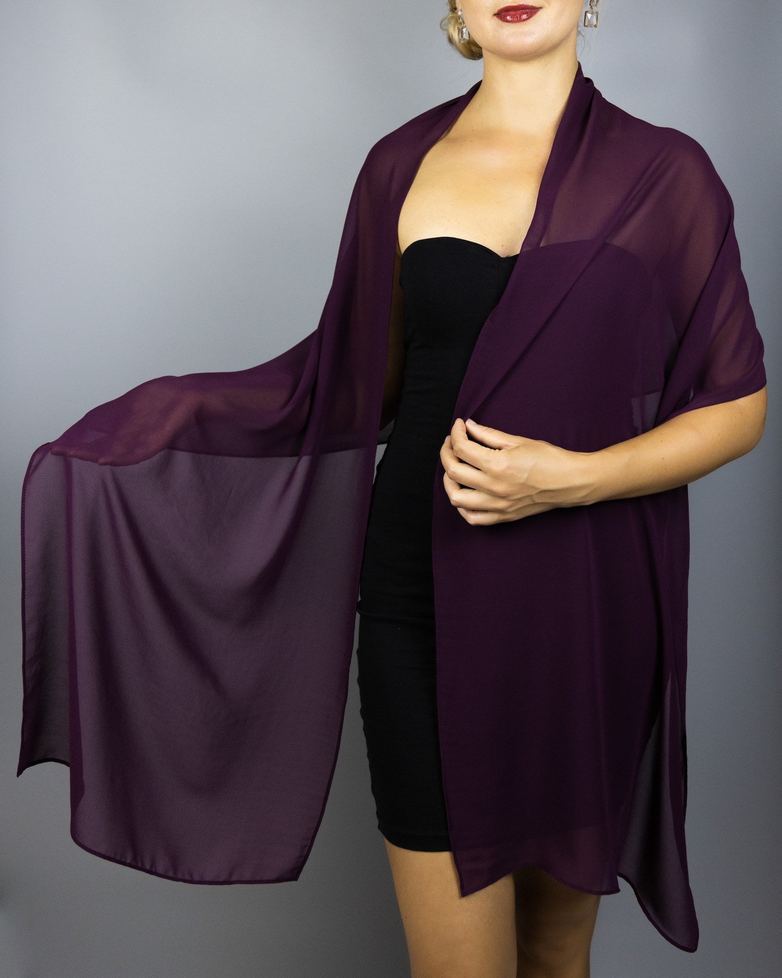 Luxury Chiffon wrap shawl bolero Winter wedding shrug elegant | Etsy