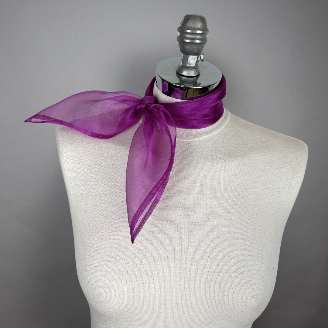 Neck Scarf Purple Scarf Purple Neck Scarf Women Purple Scarf Purple ...