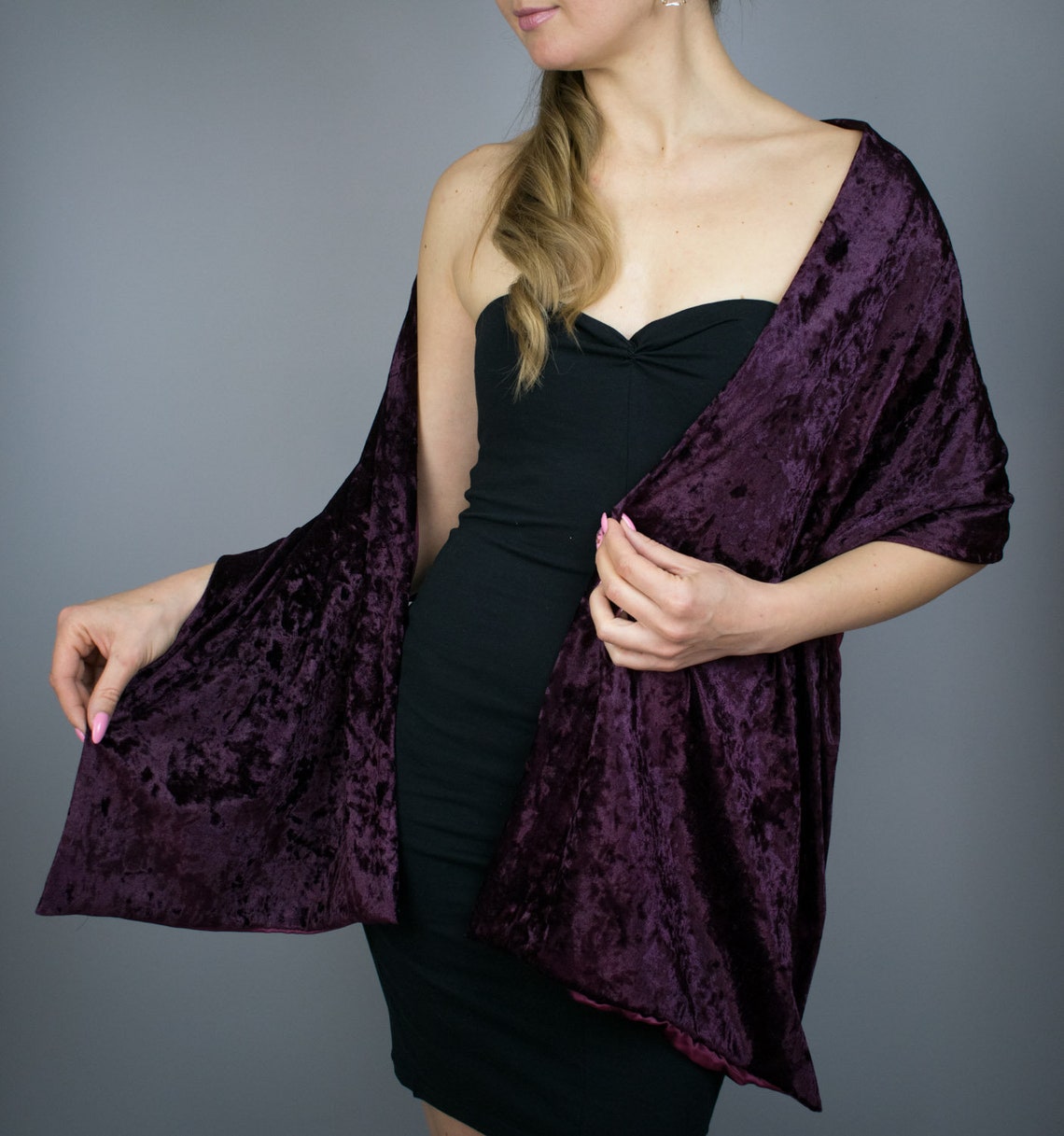 Velour / Velvet Stole Shawl Wrap Shrug Wedding Dress 150 Cm X | Etsy