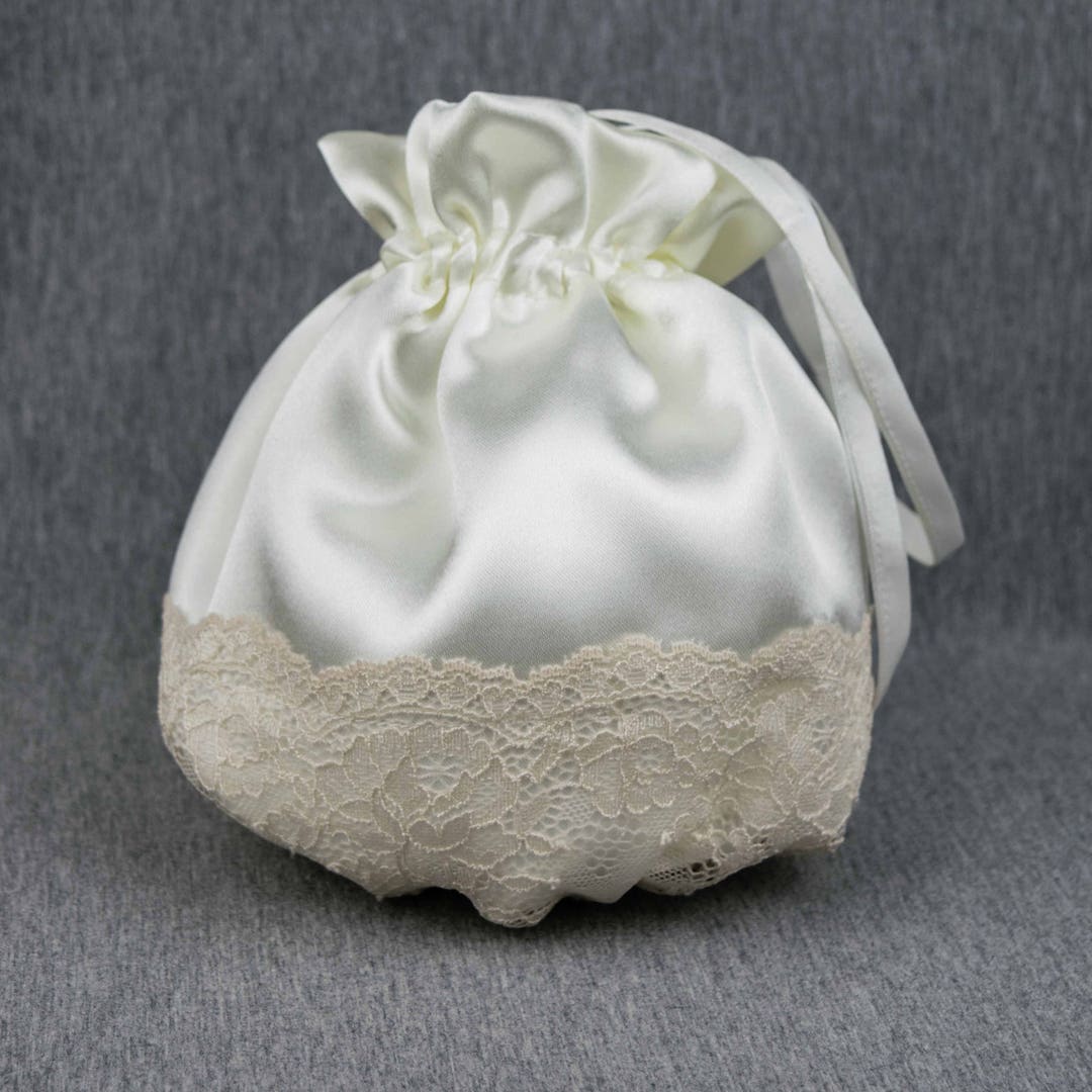 Ivory Satin Bag Purse Beige Ivory Cream for Your Wedding Comunion ...