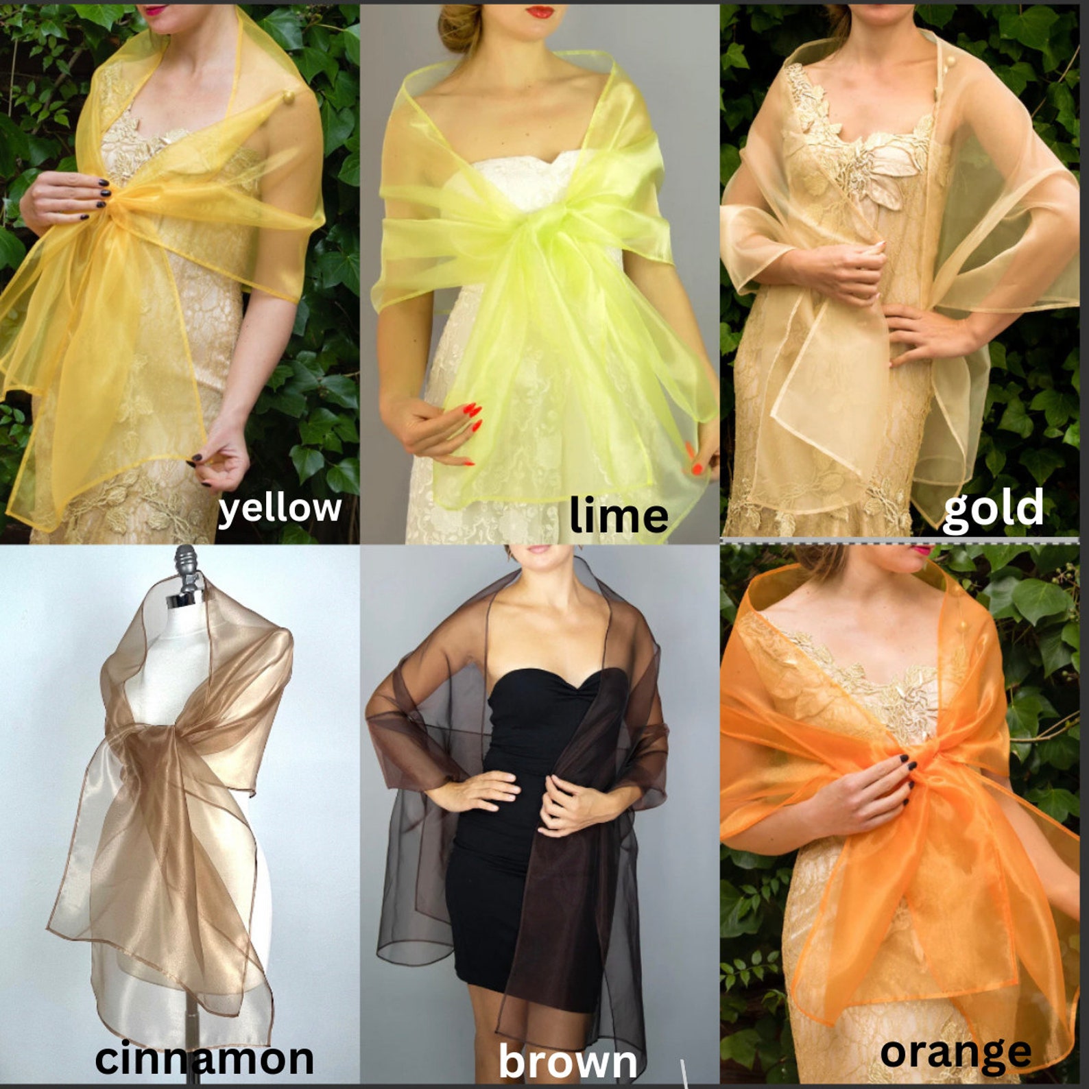 Organza Golden Gold Color Wrap Shawl Bolero Winter Wedding - Etsy
