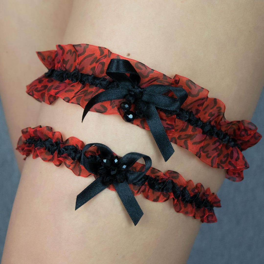 Garter Set / Animal Print Flamenco Garter for Your Wedding,just Special ...