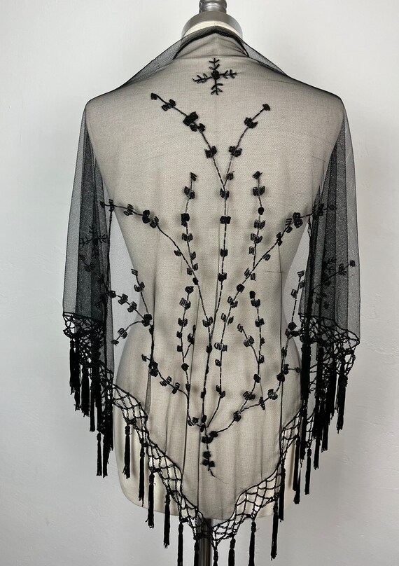 Black Tulle Shawl Wrap Shrug Gothic Wedding Dress Soft Tulle - Etsy