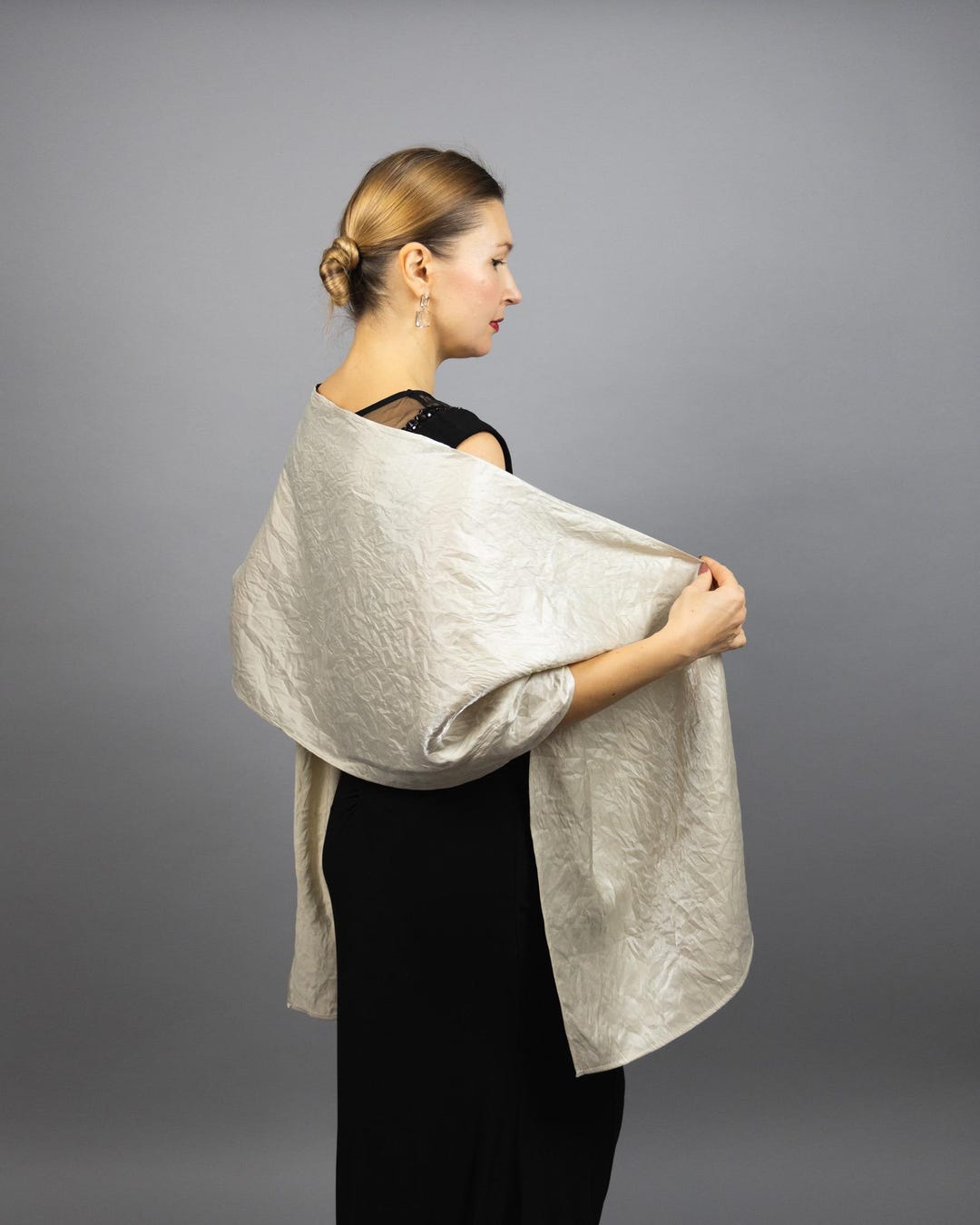 Luxury Champagne Wrap Cream Scarf Beige Shawl Beige Wrap Cream Shawl ...
