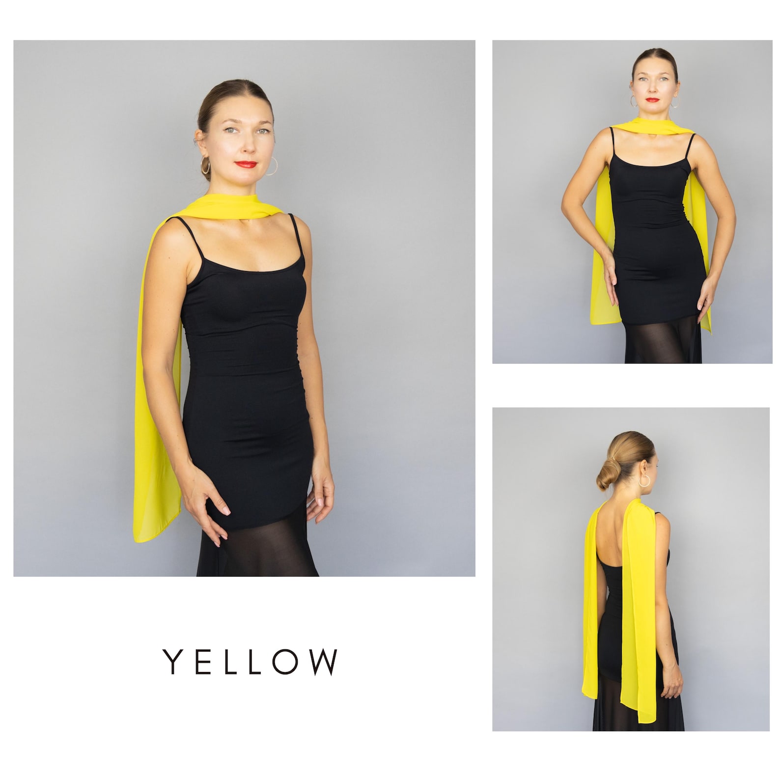 Pistacho Scarf Long Chiffon Scarf Neck Scarf Flowy Sheer Scarf Light ...