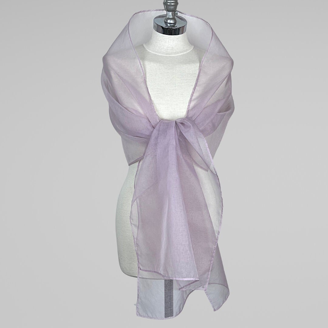 Pink Lavender Matt Organza Wrap Shawl Bolero Summer Spring Wedding ...