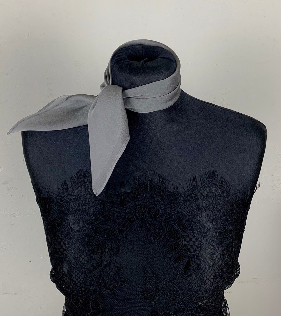 Neck Scarf Chiffon Silver Grey Scarf Neck Tie Women Accessories Gold ...