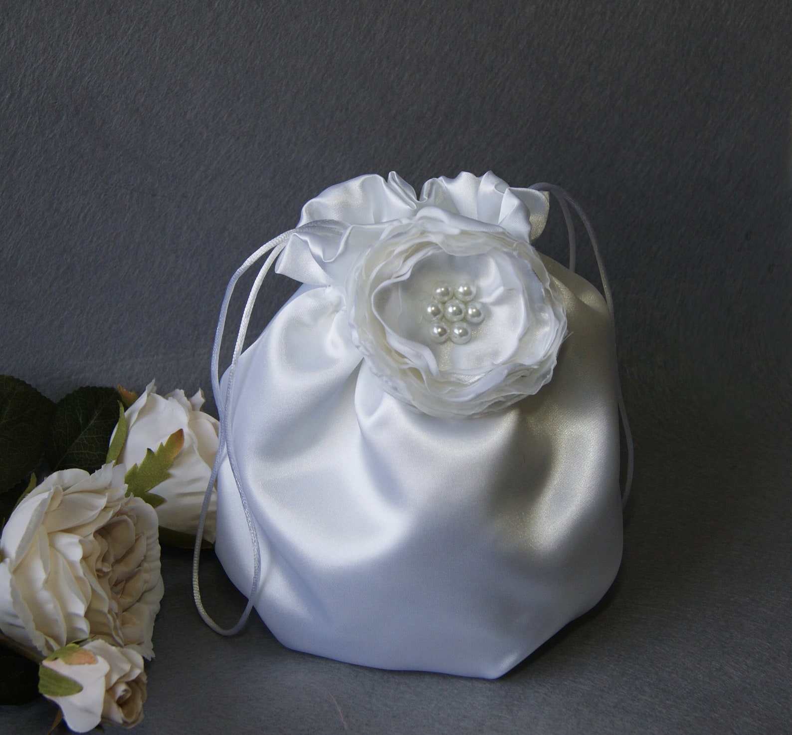 Satin Bridal Bag Purse White for Your Wedding Special Occasion - Etsy