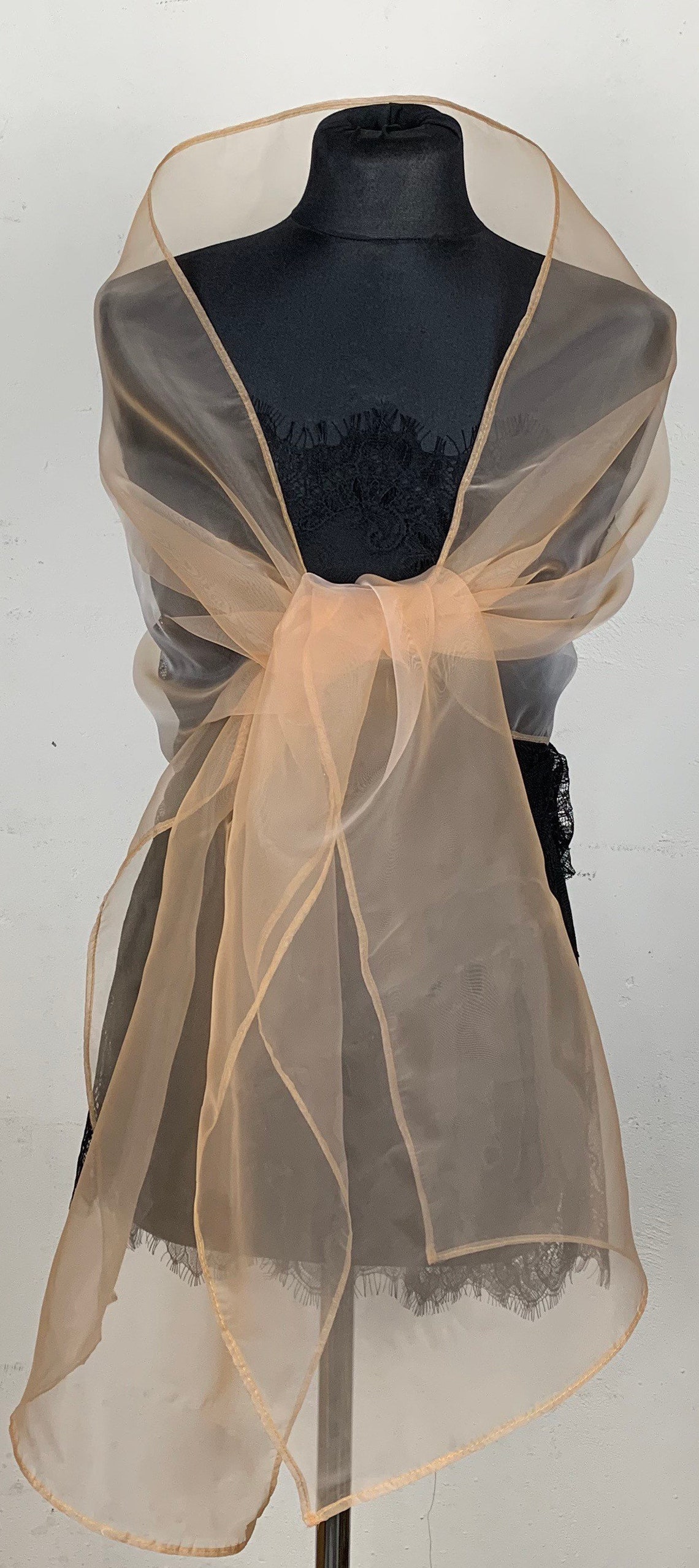 Light Organza wrap shawl bolero Winter wedding 200 cm | Etsy