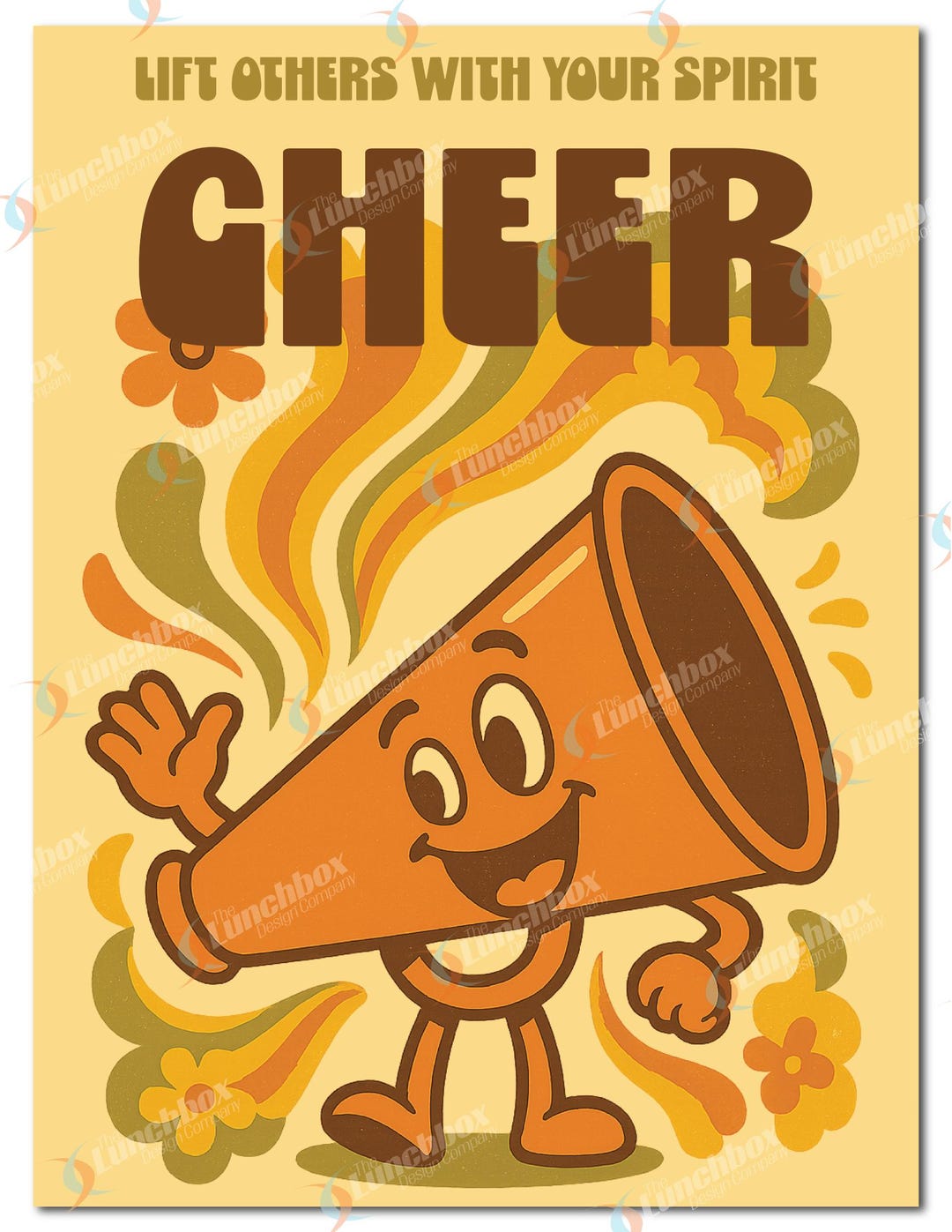 CHEER Retro Classroom Poster, Printable Motivational School Decor, K-12 ...