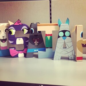 Puppy Dog Pals Inspired Painted Letters, Character Letters, Custom Name ...