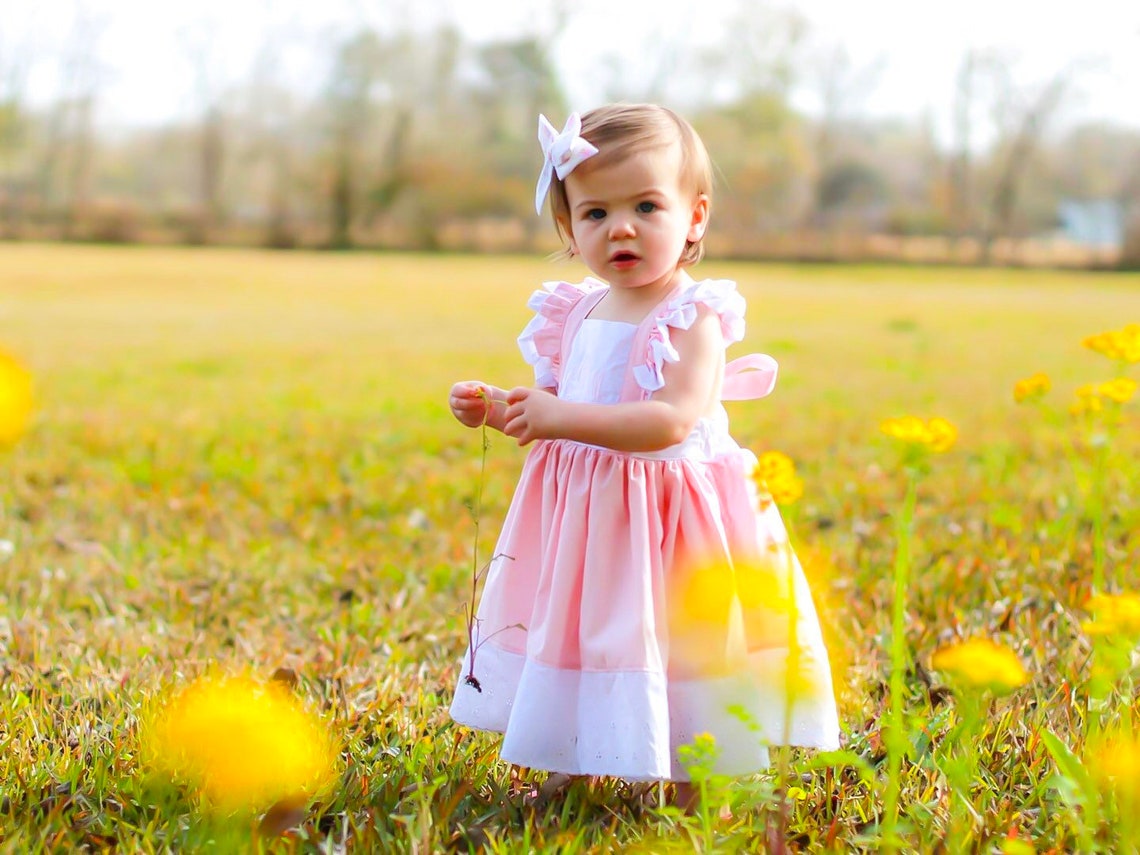 Easter Monogram Dress Personalized Easter Dress Pink Easter | Etsy