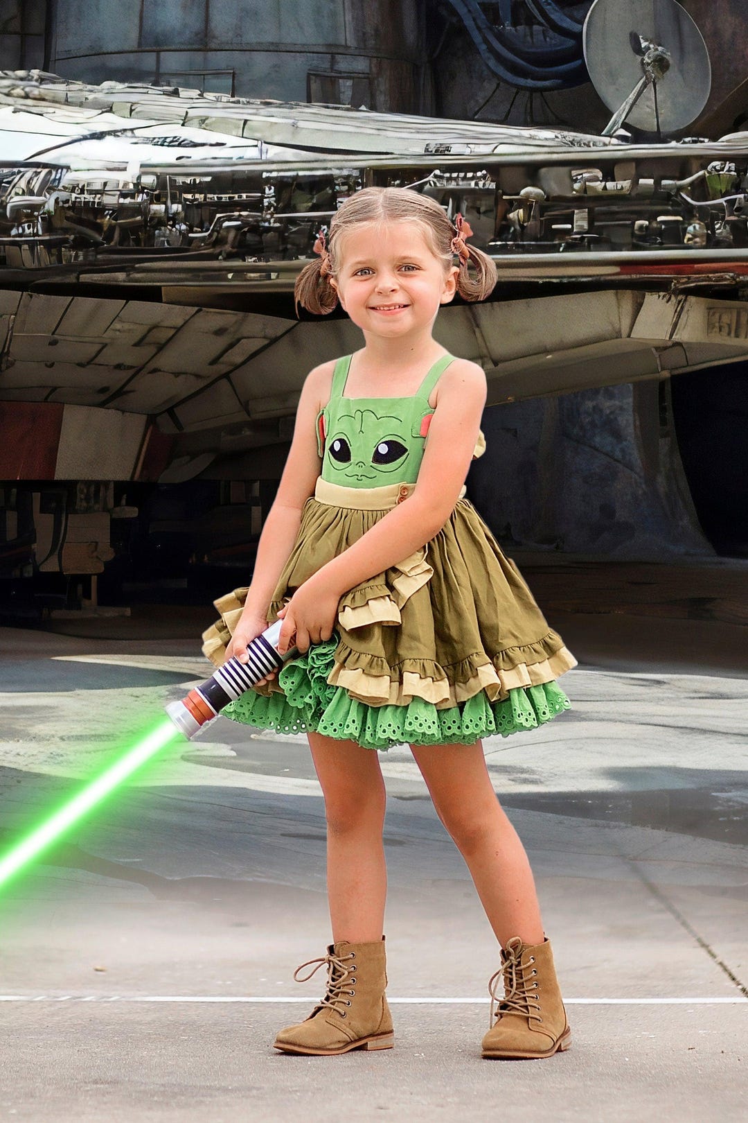 Grogru Dress, Grogru Costume, Baby Yoda Dress, Baby Yoda Costume, Star ...