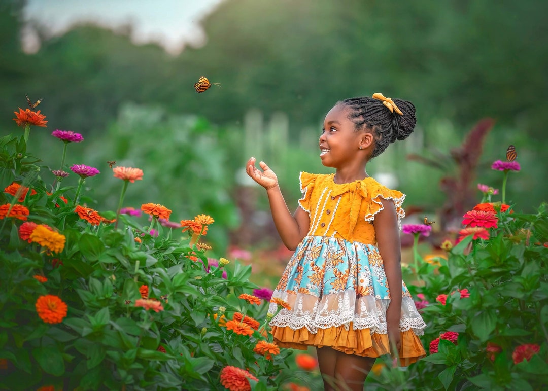 Sunflower Dress, Fall Dress, Fall Photo Dress, Fall Floral Dress ...