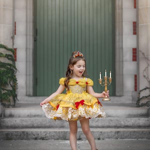 Girls Belle Dress, Girls Belle Costume, Girls Halloween Costume, Beauty ...