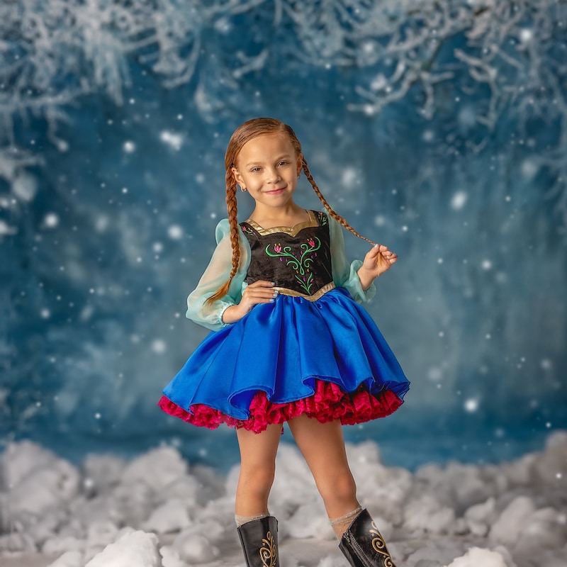 Frozen Anna Blue Dress - Etsy