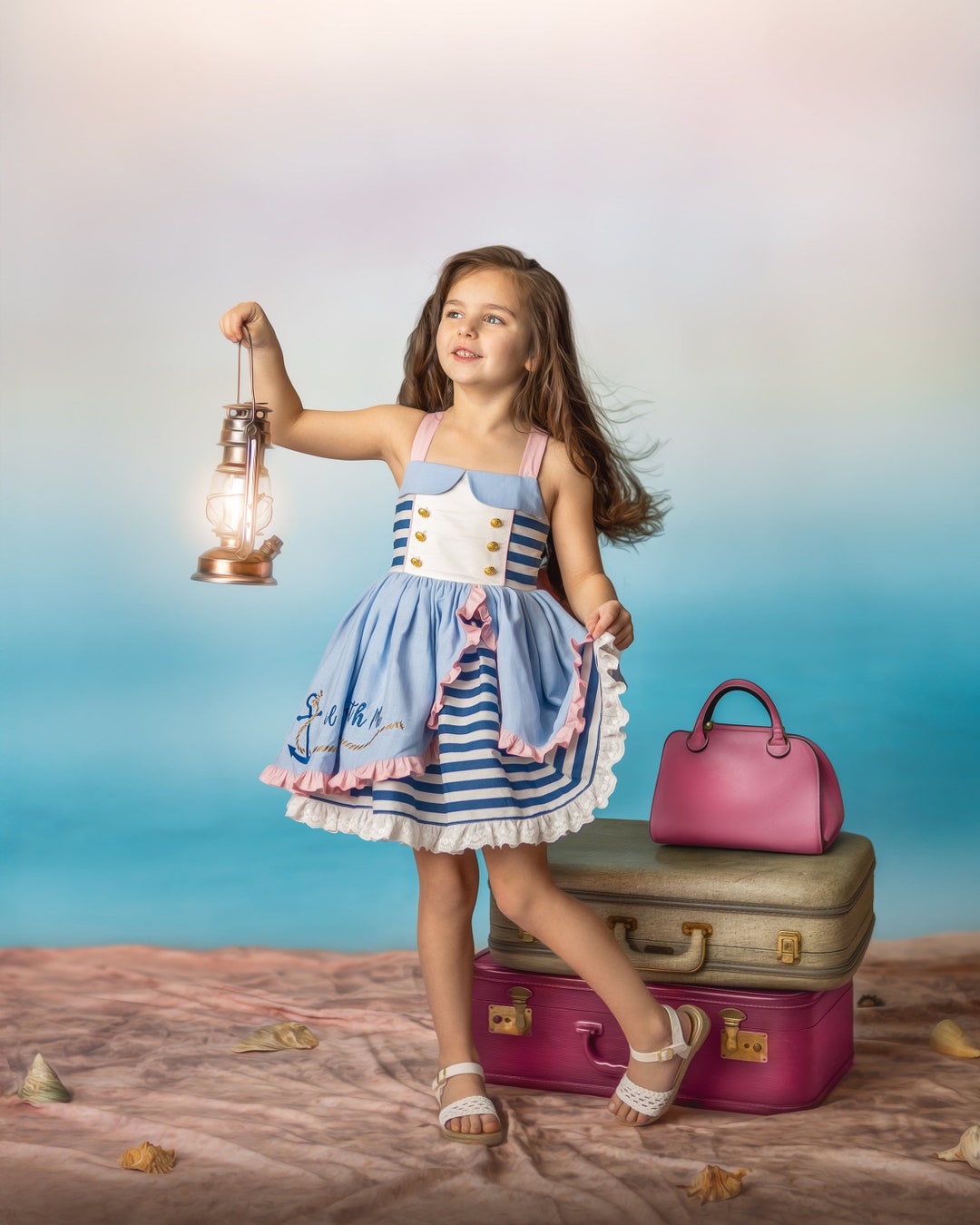 Nautical Dress, Anchor Dress, Sailing Dress, Sailor Dress, Cruise Dress ...