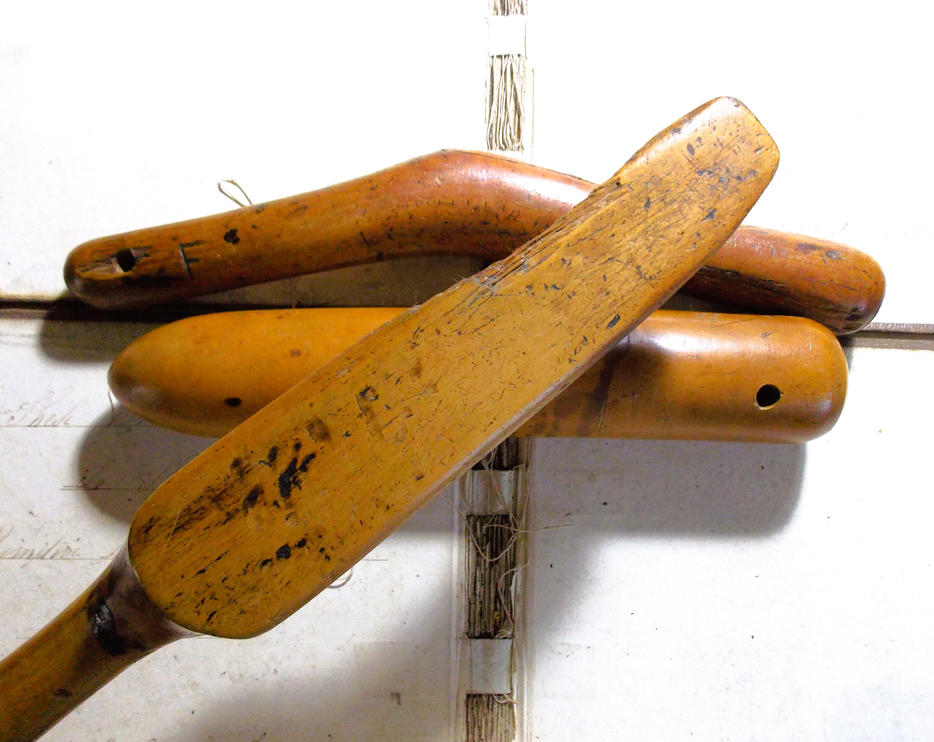 Antique Lignum Vitae Lead Dressing Tools, Wooden Lead Working Tools for ...