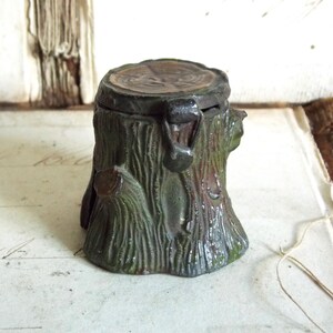 Vintage Heyde German Metal Tree Stump Inkwell as Found Condition C1930 ...