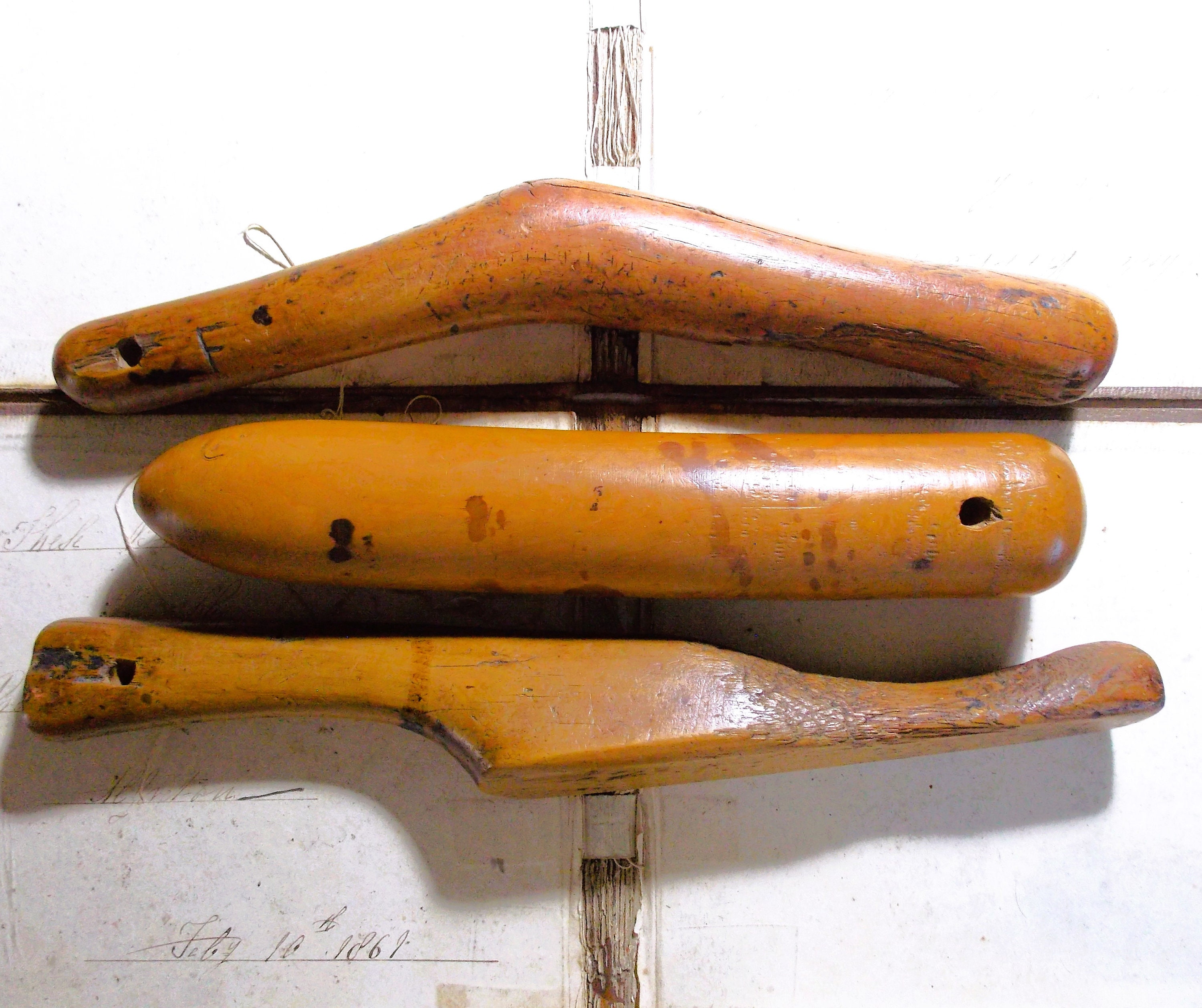 Antique Lignum Vitae Lead Dressing Tools, Wooden Lead Working Tools for ...