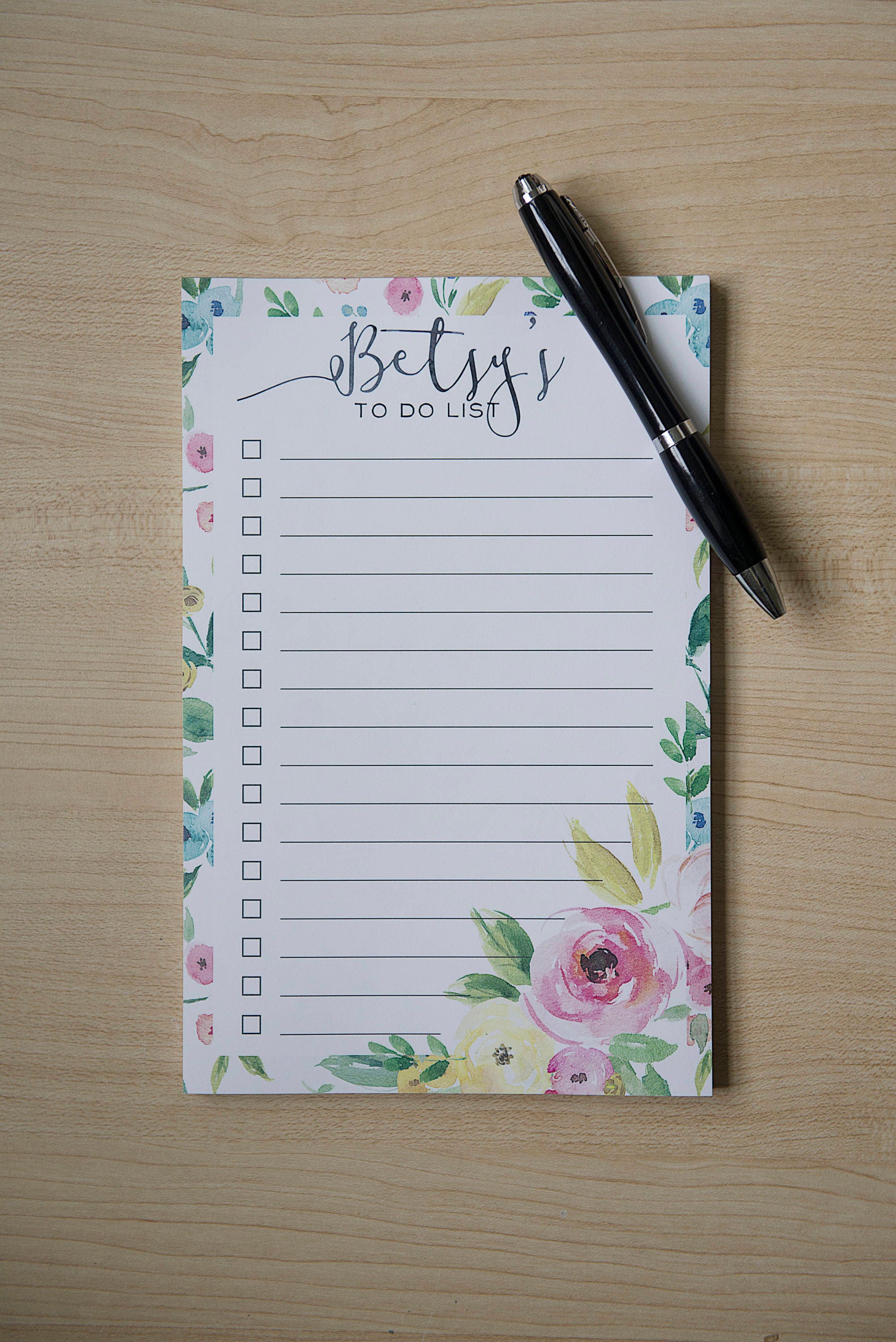 Personalized Notepad Custom Notepad To Do List Lined To Do Etsy