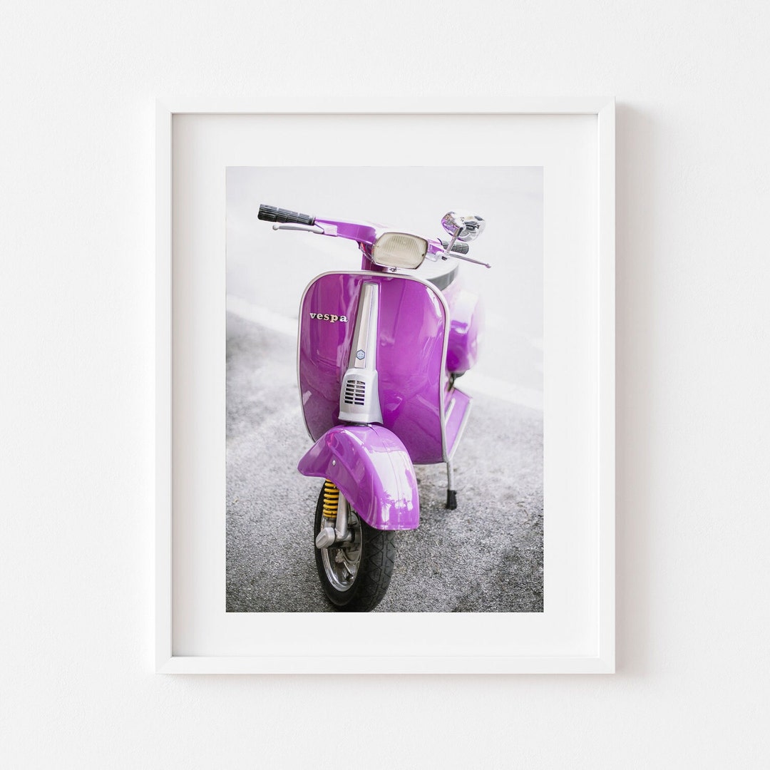 Digital Download, Italy Vespa Print, Purple Vespa Photo, Retro Hipster ...
