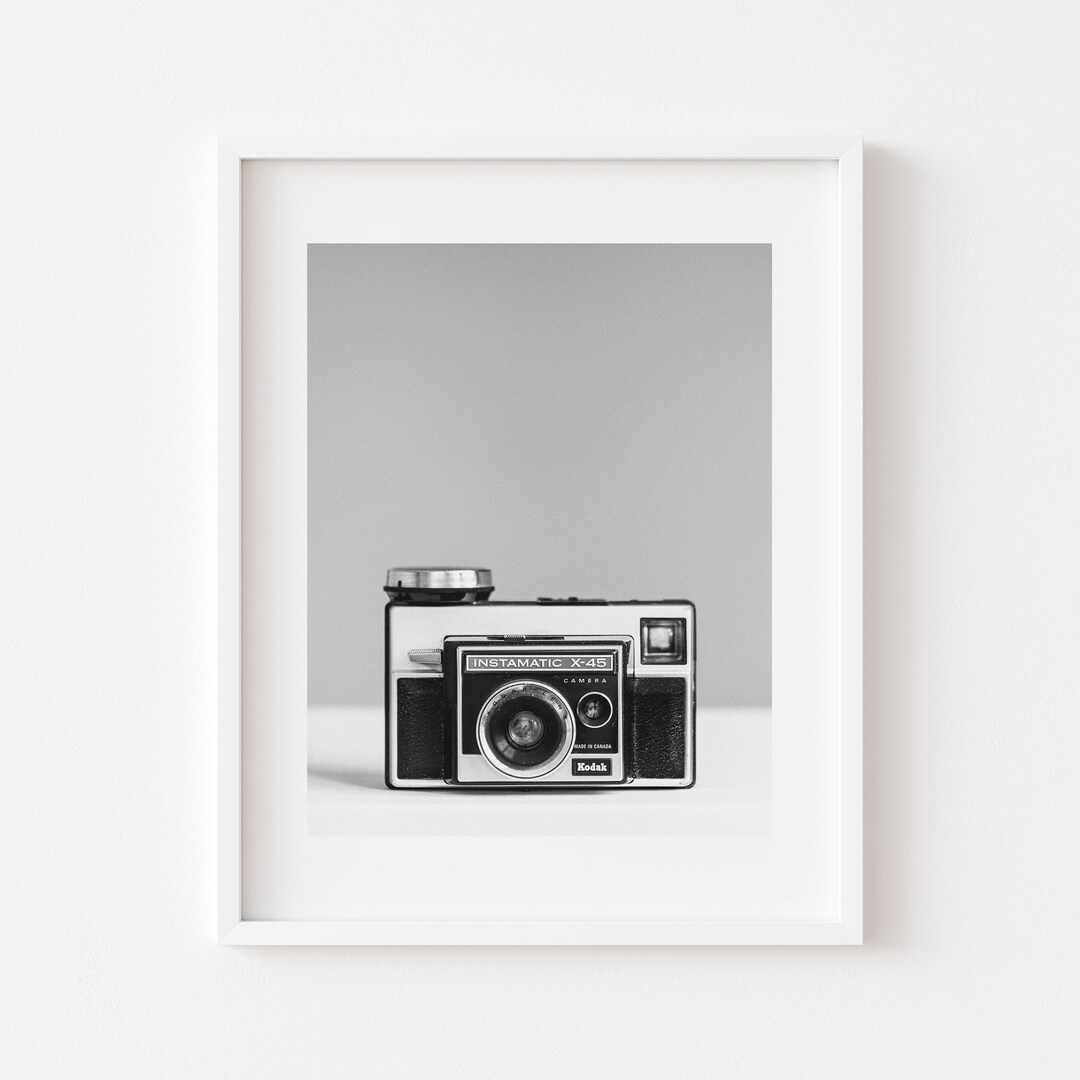 Digital Download, Vintage Camera Print, Black and White Vintage Camera ...
