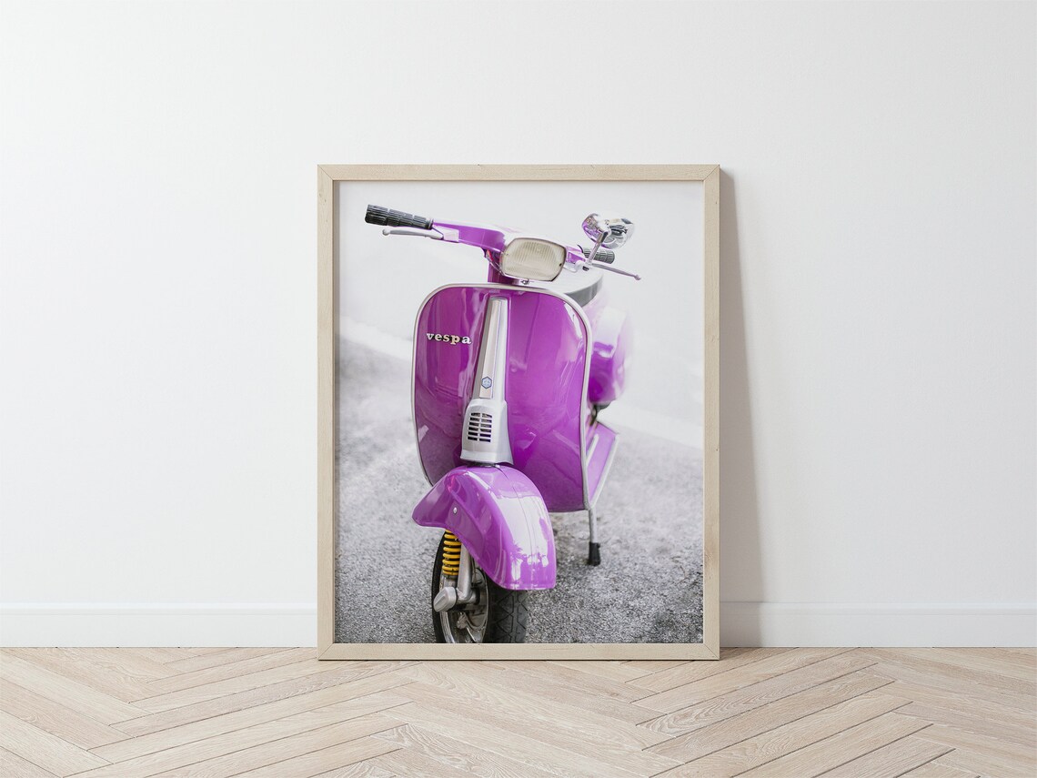 Digital Download, Italy Vespa Print, Purple Vespa Photo, Retro Hipster ...