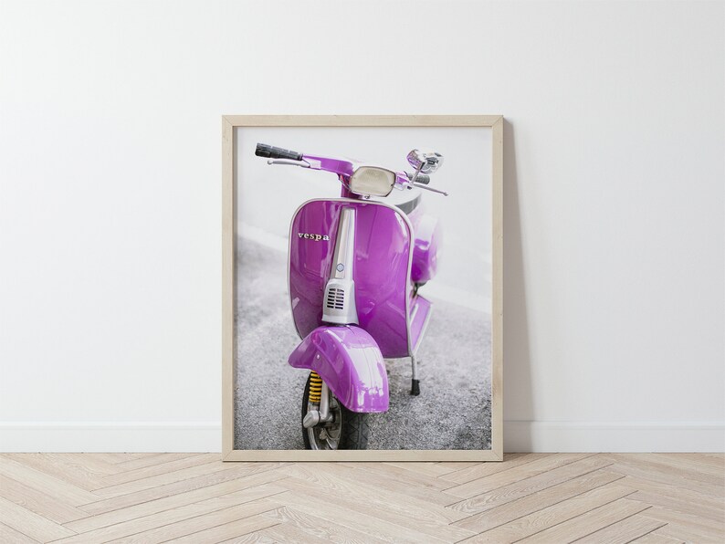 Digital Download, Italy Vespa Print, Purple Vespa Photo, Retro Hipster Print, Vespa Photography ...