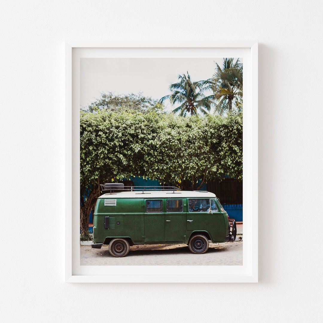 Vintage Green Westfalia Van Print, Hippy Art (digital Download) - Etsy