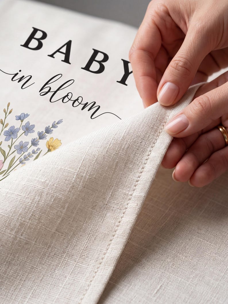 Personalized Baby in Bloom Shower Banner Sign | Custom Floral Baby ...