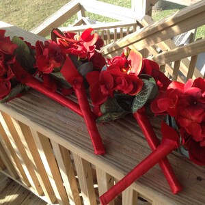 Crimson Red Phalo Orchid and Hydrangea Hand Tied Bridal Bouquets for ...