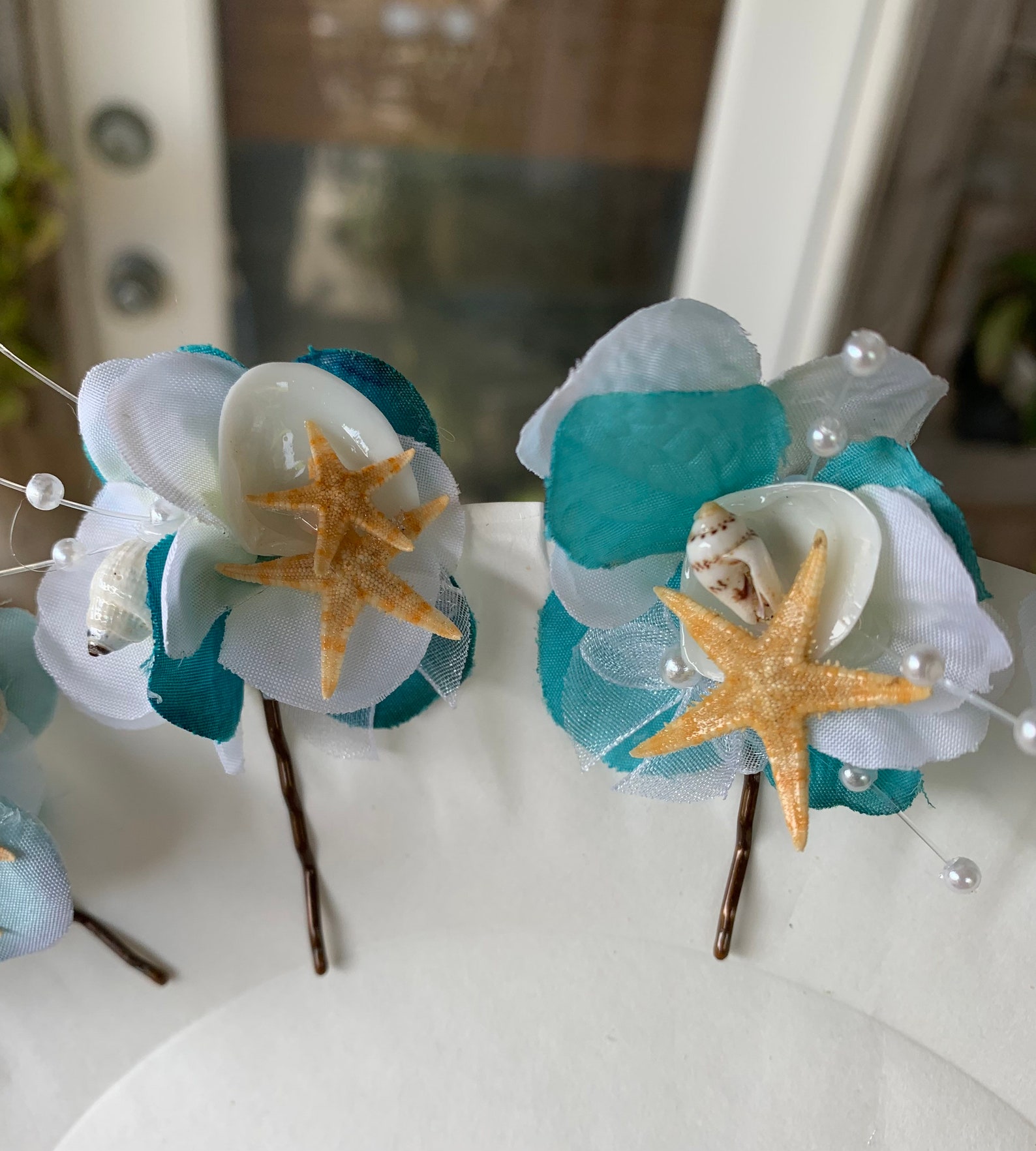 Mixed Seashell and Bling Hair Clips for Special Events You - Etsy