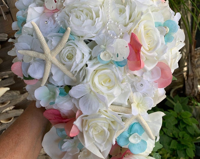 LARGE 20 Cascade Hawaiian Wedding Bouquet Tropical Hawaiian Plumeria ...