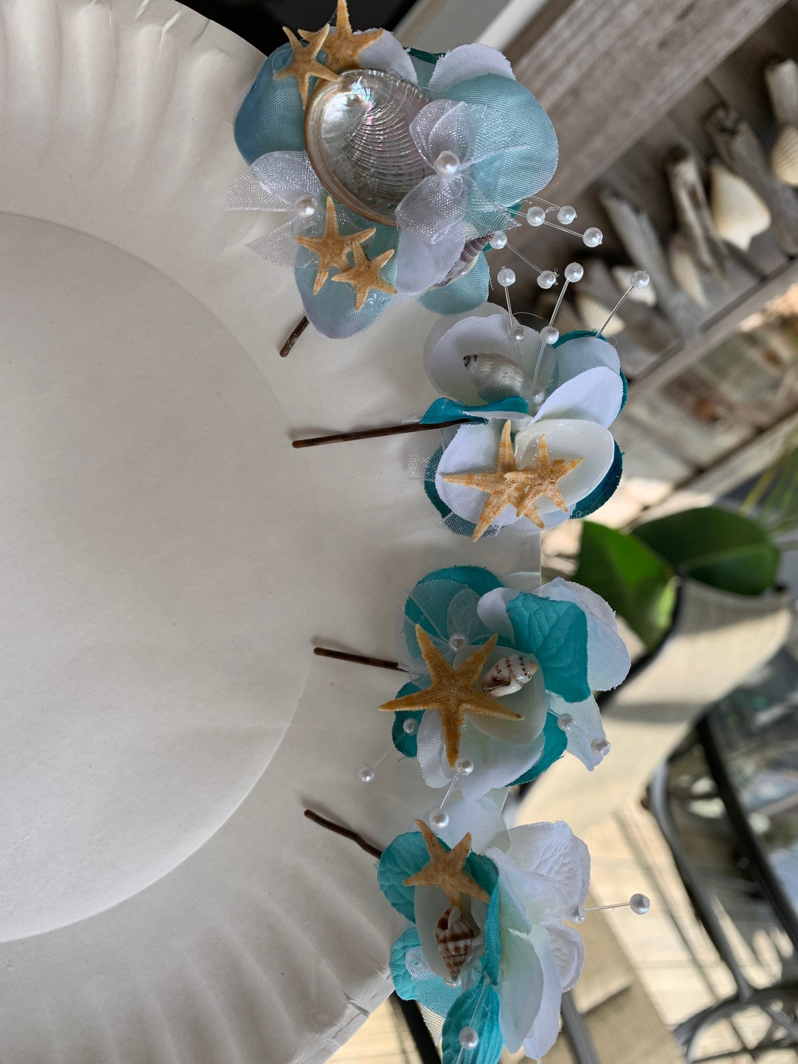 Mixed Seashell and Bling Hair Clips for Special Events You - Etsy