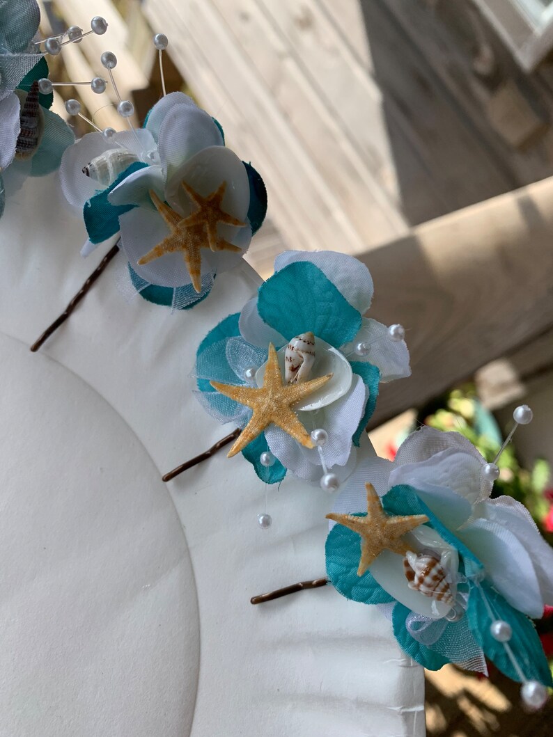 Mixed Seashell and Bling Hair Clips for Special Events You - Etsy